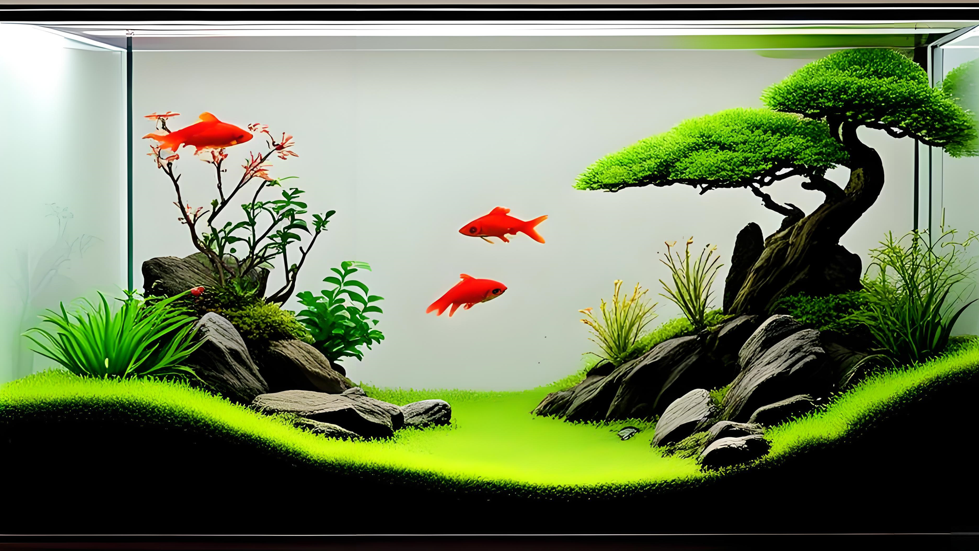 Serene Underwater Fish Tank Background Wallpapers for Relaxation